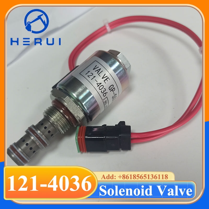 Stop Solenoid Valve 121-4036 1214036 for Backhoe Loader 416C 416D 420D 424D 426C 428C 428D 430D ...