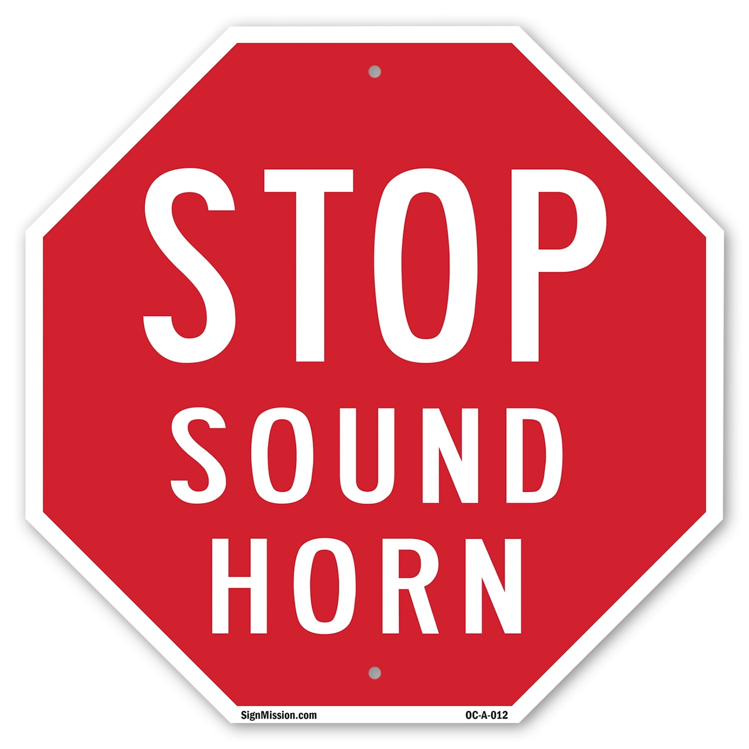 Stop Sound Horn 10 inch X 10 inch Octagon Rust Free Aluminum Metal ...