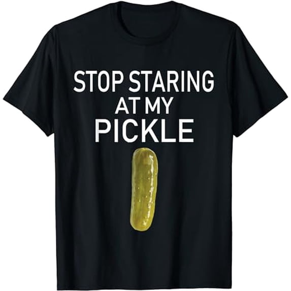 Stop Staring At My Pickle Halloween Costume Idea T-Shirt - Walmart.com