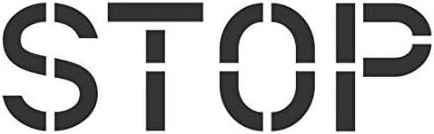 Stop Stencil | 12 inch Letters | 60 mil Standard Grade | for Pavement ...