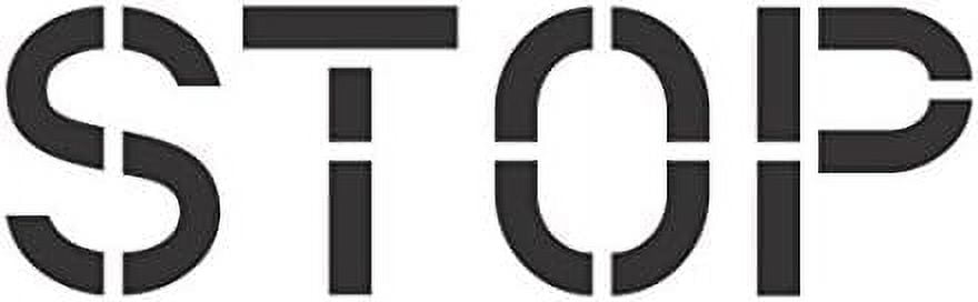 Stop Stencil | 24 inch Letters | 125 mil Contractor Grade | for Road ...