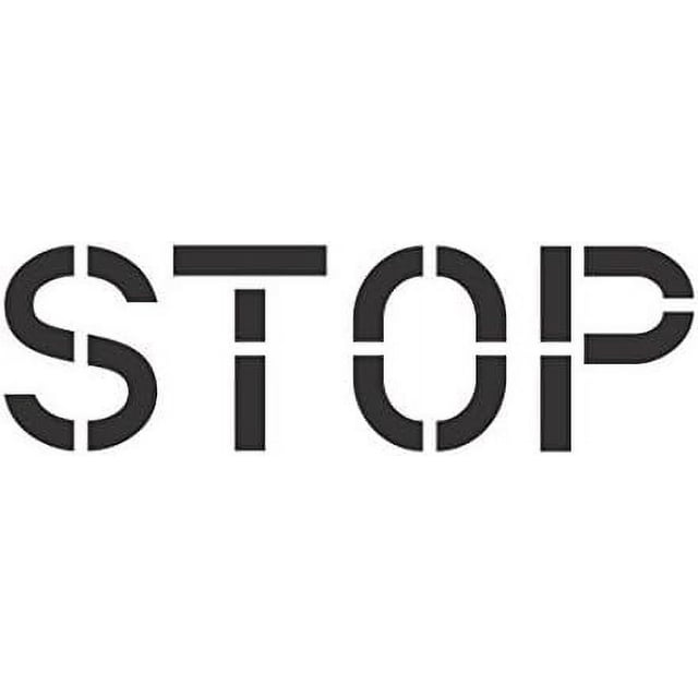 Stop Stencil | 24 inch Letters | 125 mil Contractor Grade | for Road ...