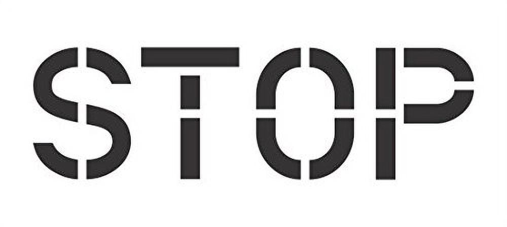Stop Stencil | 24 inch Letters | 125 mil Contractor Grade | for Road ...