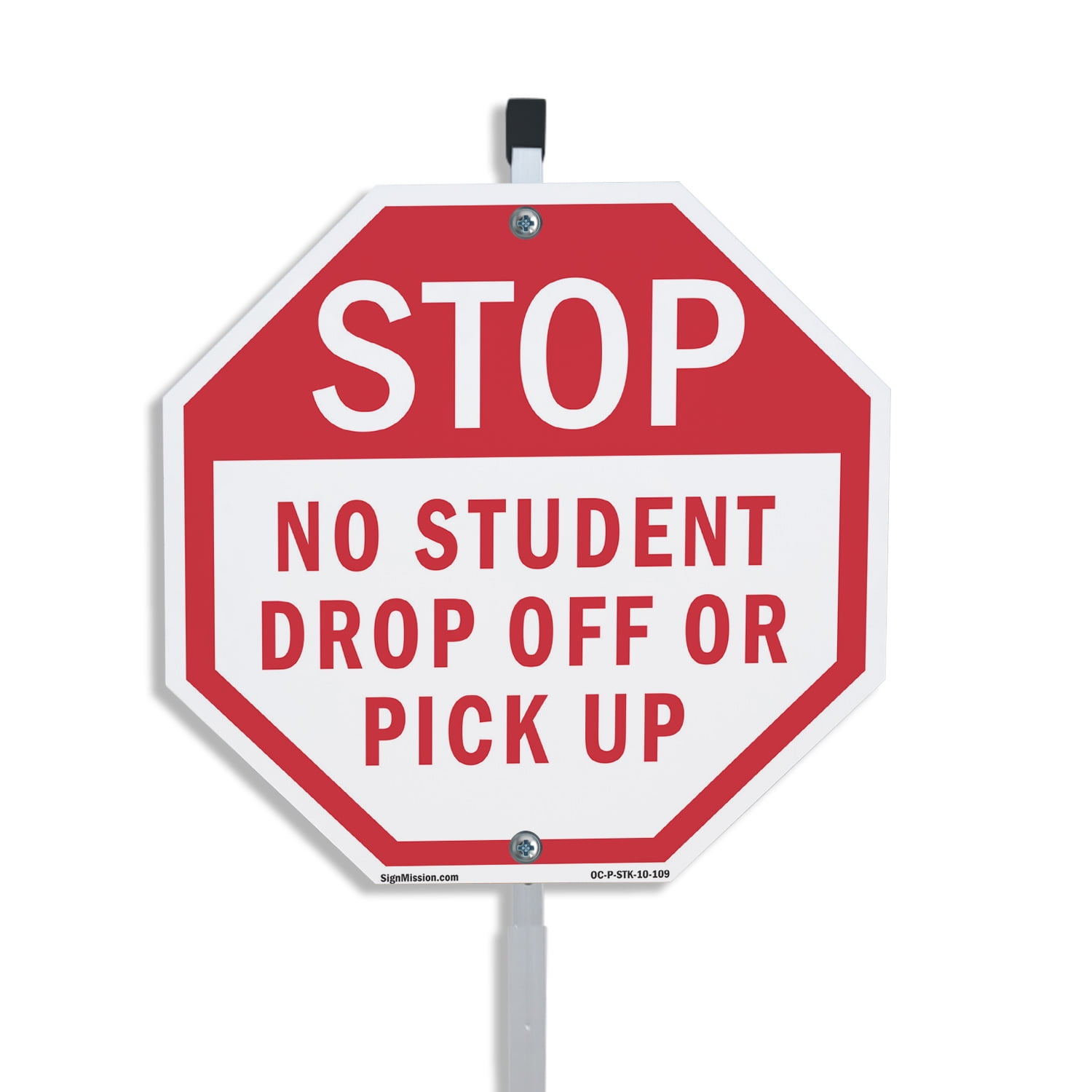 Stop No Student Drop Off or Pick Up 10 inch X 10 inch Octagon Plastic ...