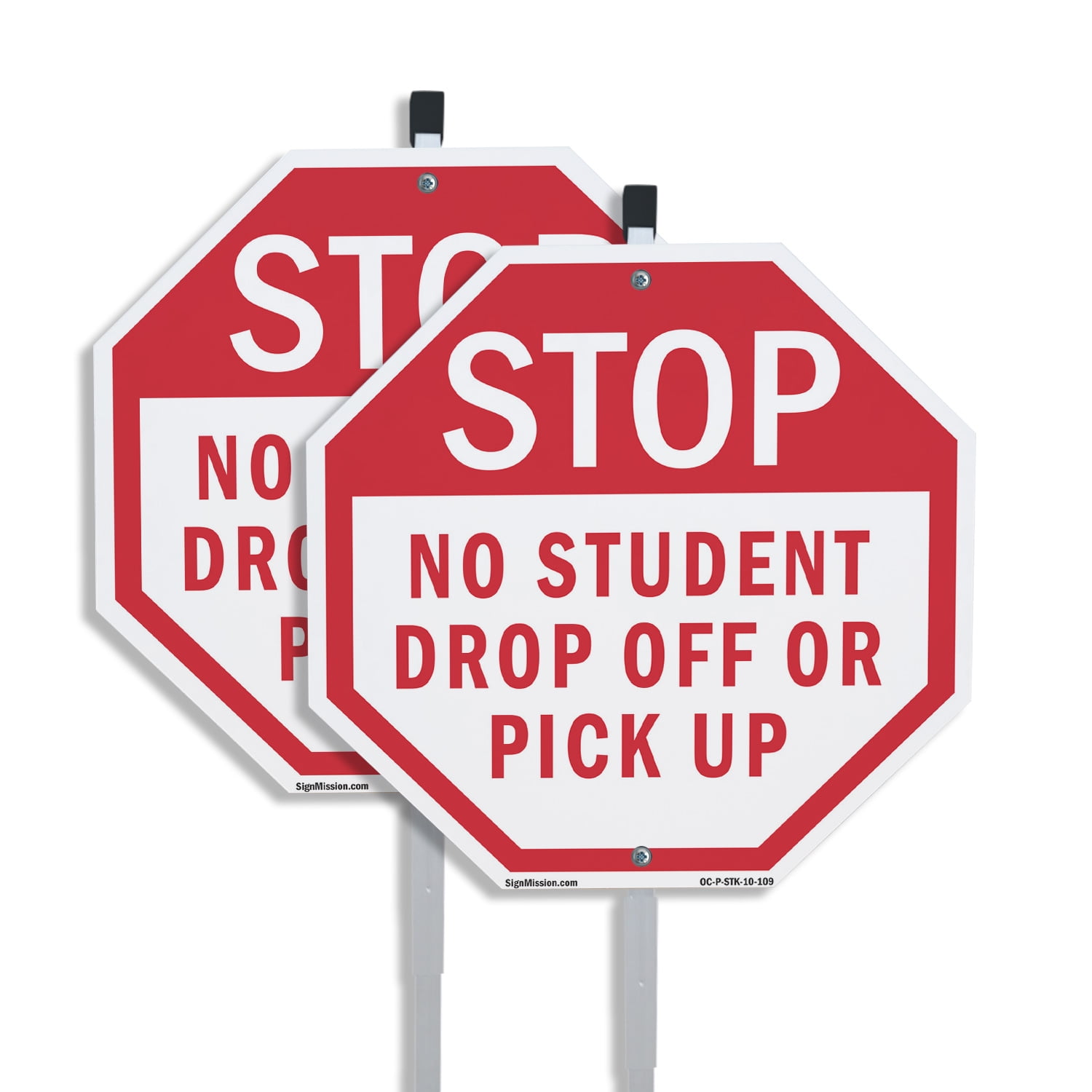Stop No Student Drop Off or Pick Up (2 Pack) 10 inch X 10 inch Octagon ...