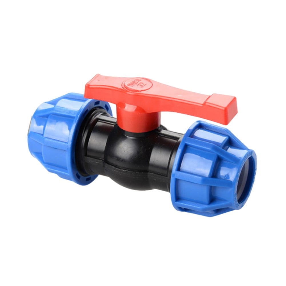 Stop Tap Valve 20mm 25mm 32mm PE Ball Valve Water Pipe Compression End ...