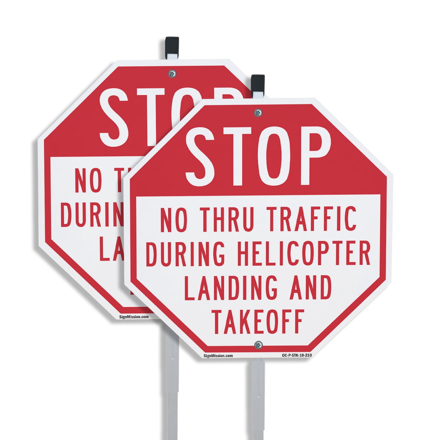 Stop No Thru Traffic During Helicopter Landing and Takeoff (2 Pack) 10 ...