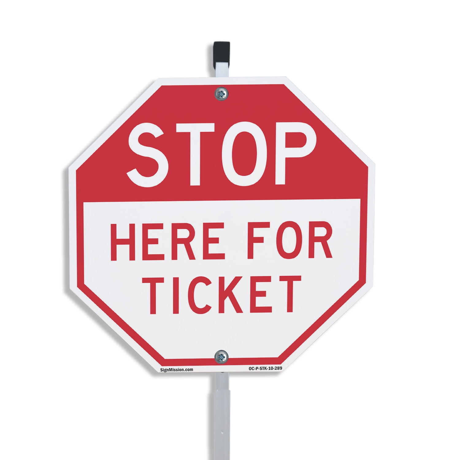 Stop Here for Ticket 10 inch X 10 inch Octagon Plastic Sign with ...