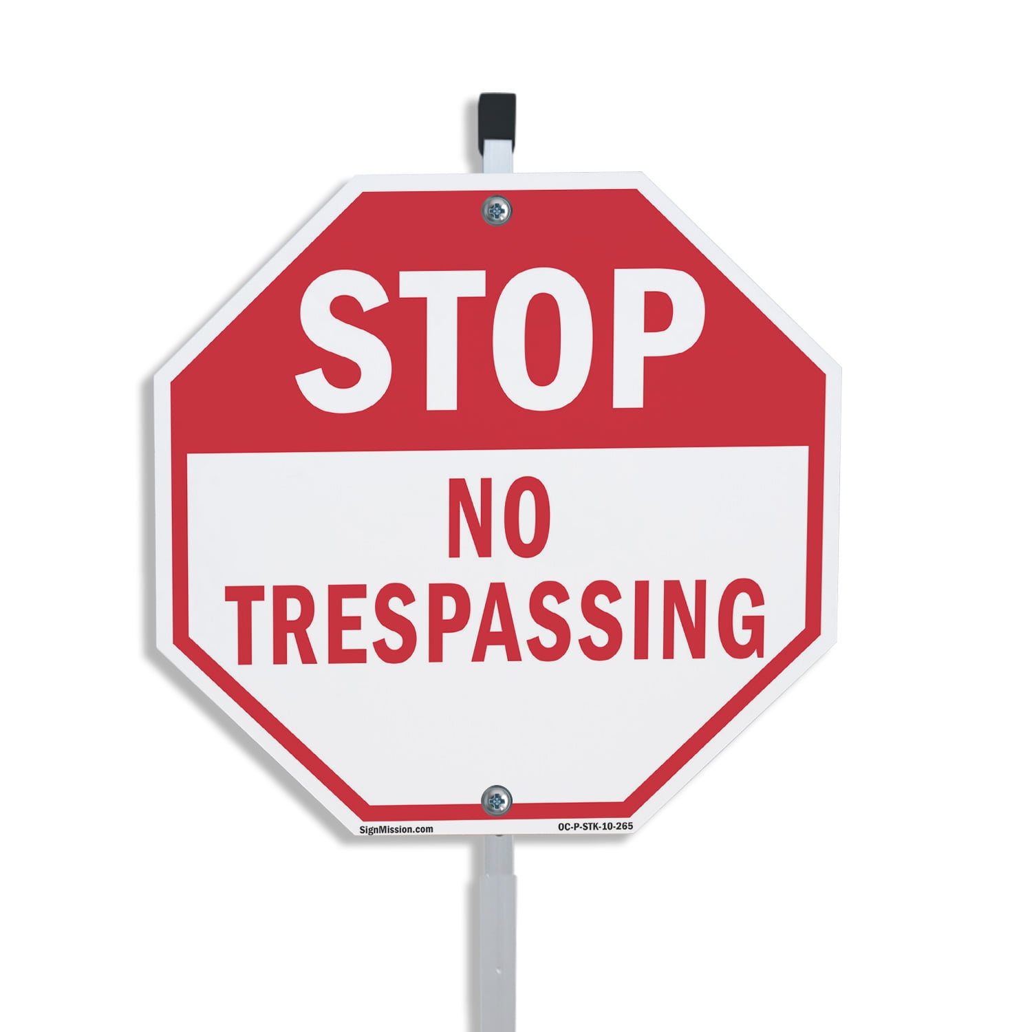 Stop No Trespassing 10 inch X 10 inch Octagon Rust Free Aluminum Metal ...