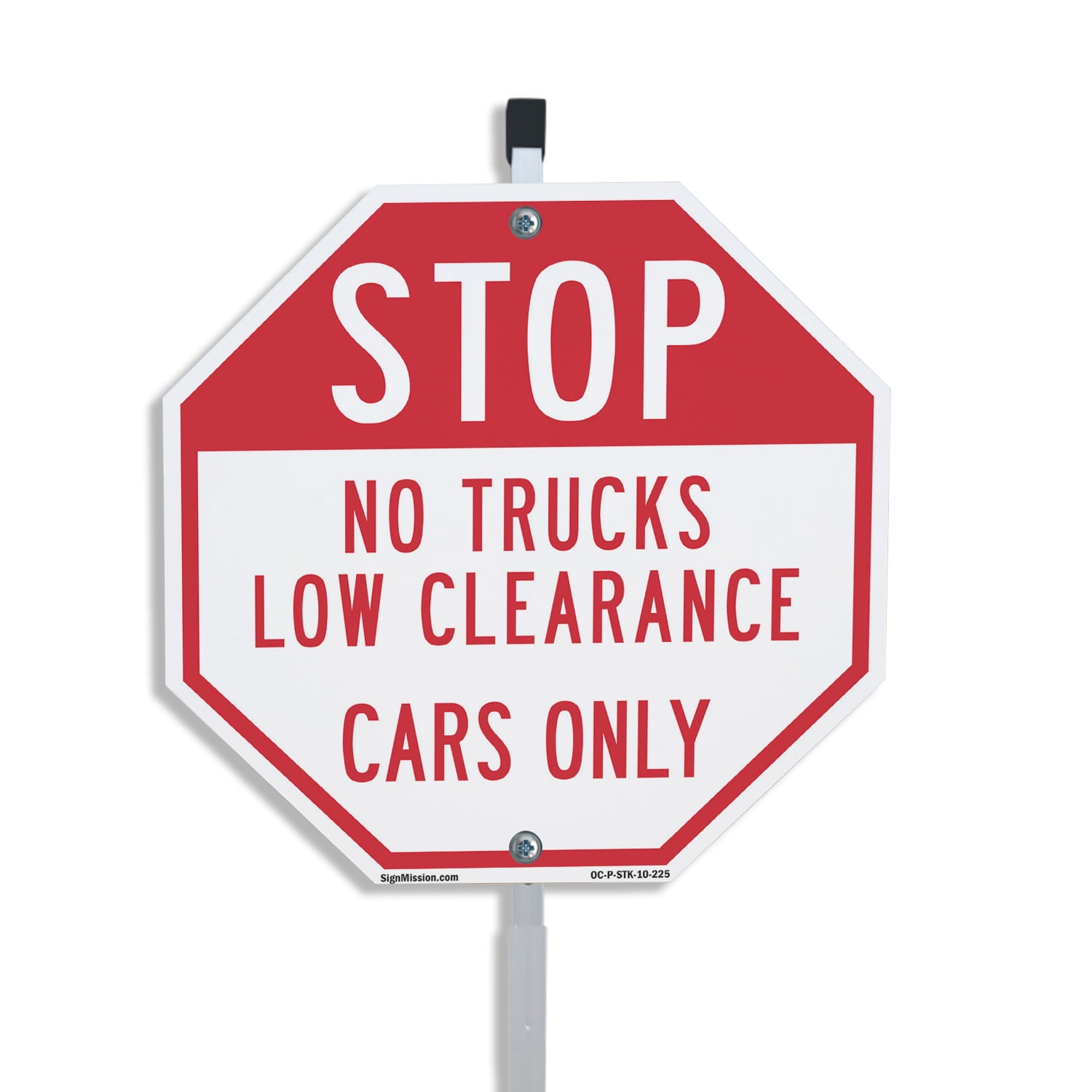 Stop No Trucks Low Clearance Cars Only 10 inch X 10 inch Octagon ...
