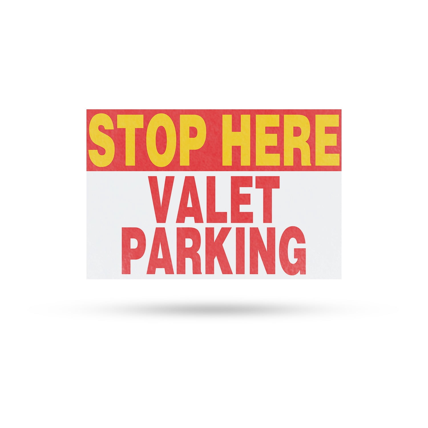 Stop Here Valet Parking Vinyl Decal 18 Inch x 24 Inch Weatherproof ...
