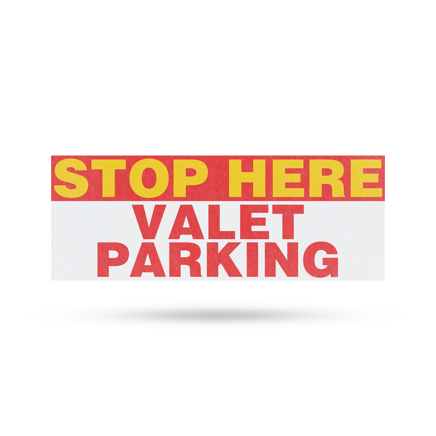 Stop Here Valet Parking Vinyl Decal 36 Inch x 14 Inch Weatherproof ...