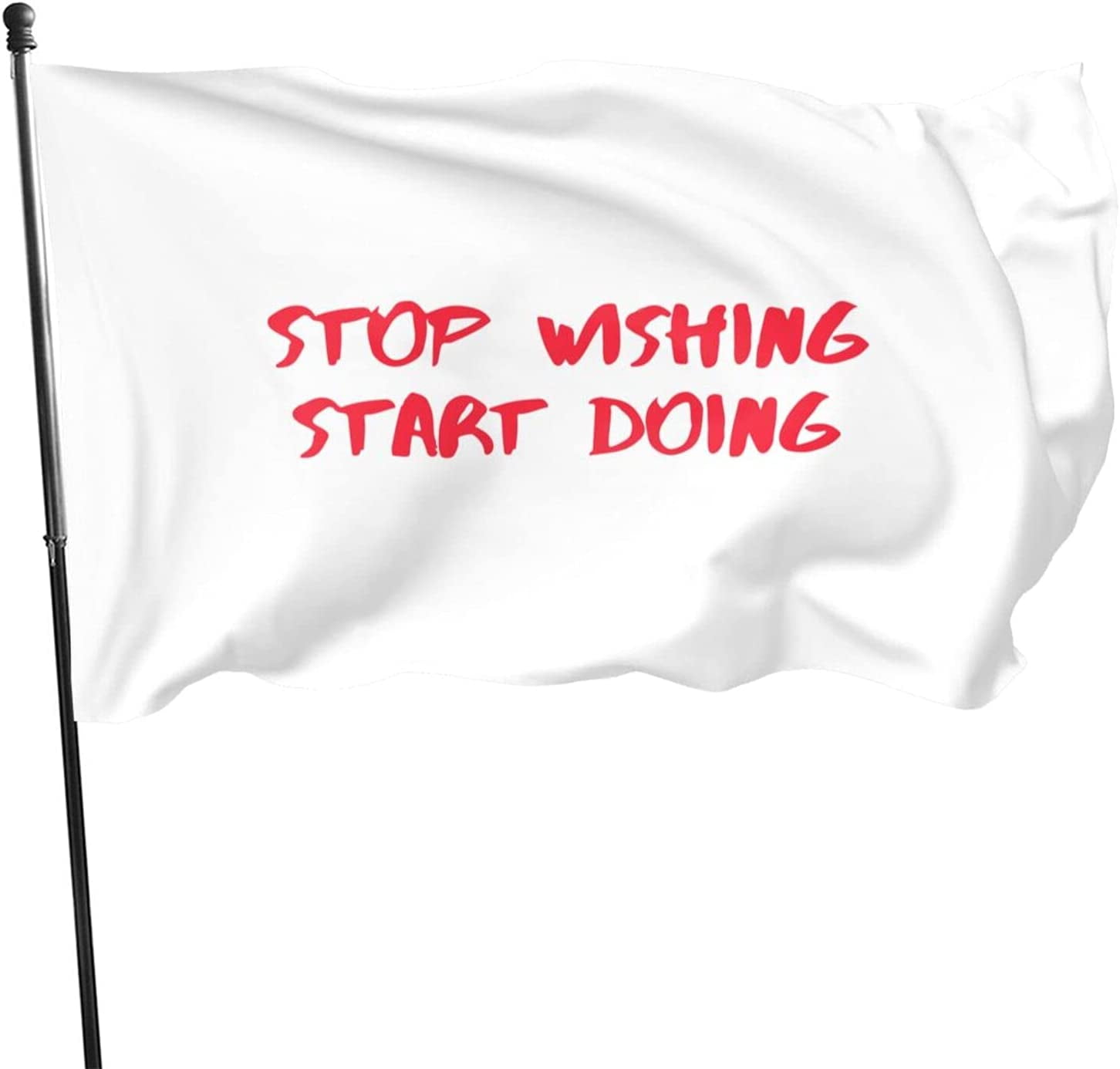 Stop Wishing Start Doing Slogan 3x5 Ft Outdoor Banner House Courtyard ...