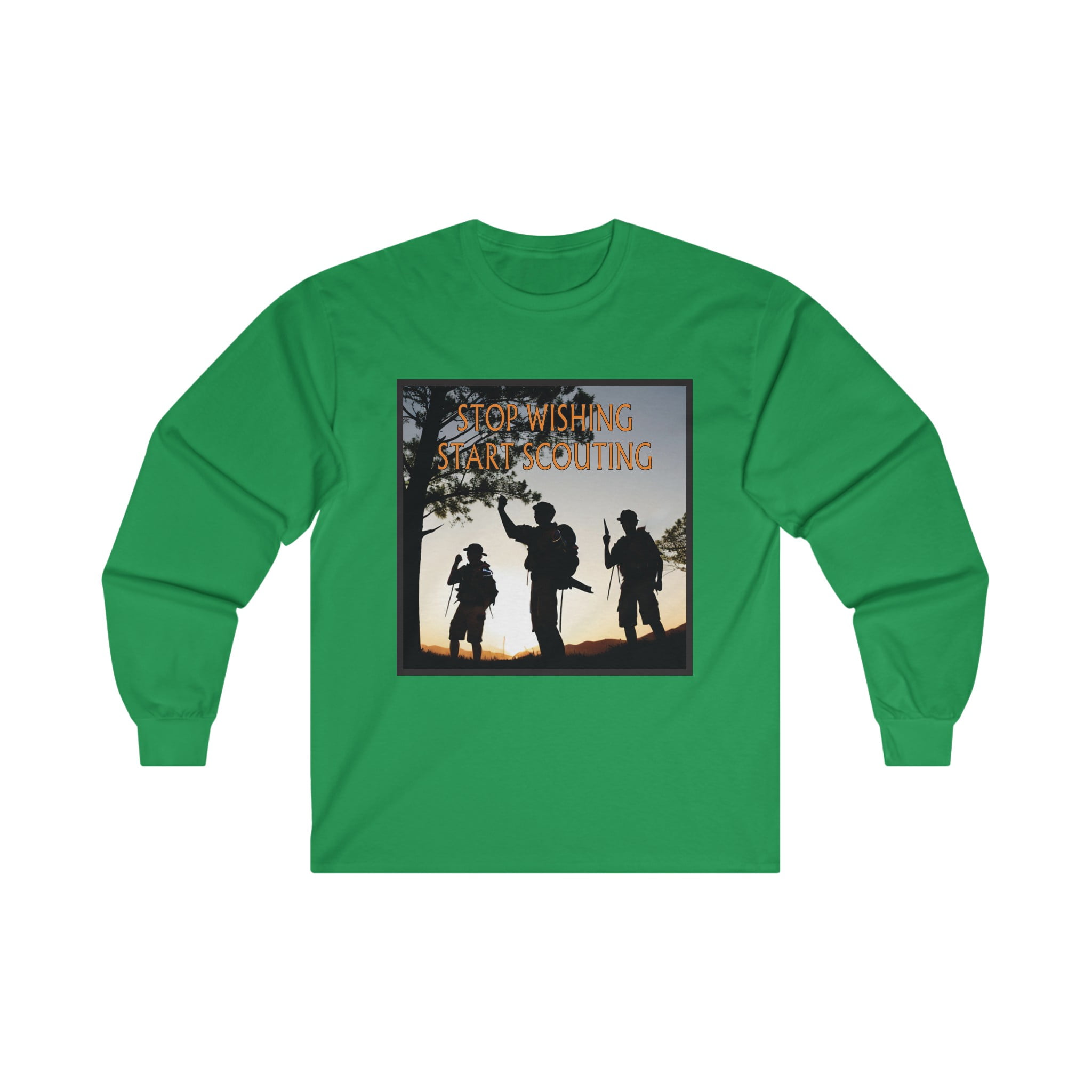 Stop Wishing Start Scouting Long Sleeve Ultra Cotton High Adventure Tee ...