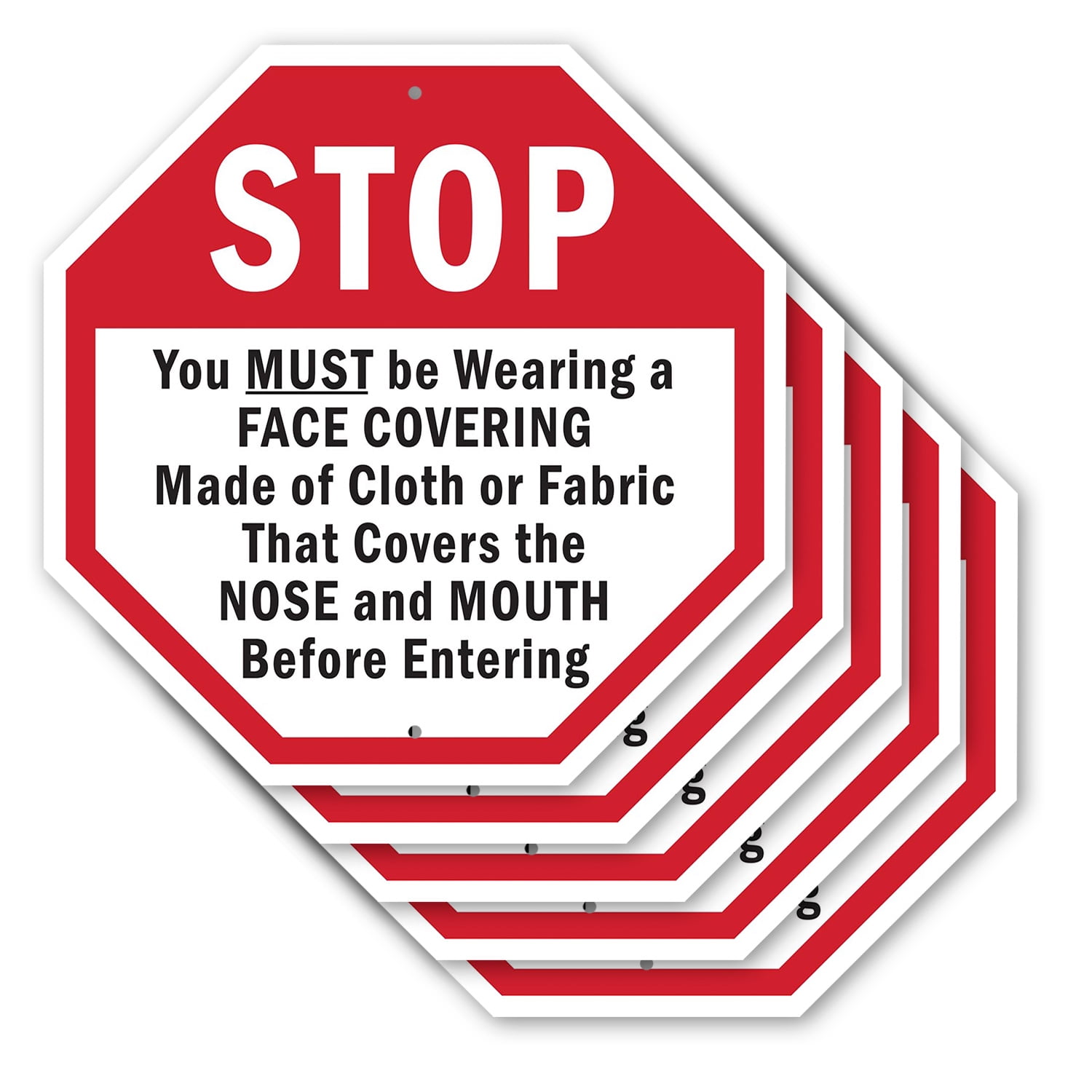 Stop You Must Be Wearing a Face C Octagon Sign Weather Resistant Made ...