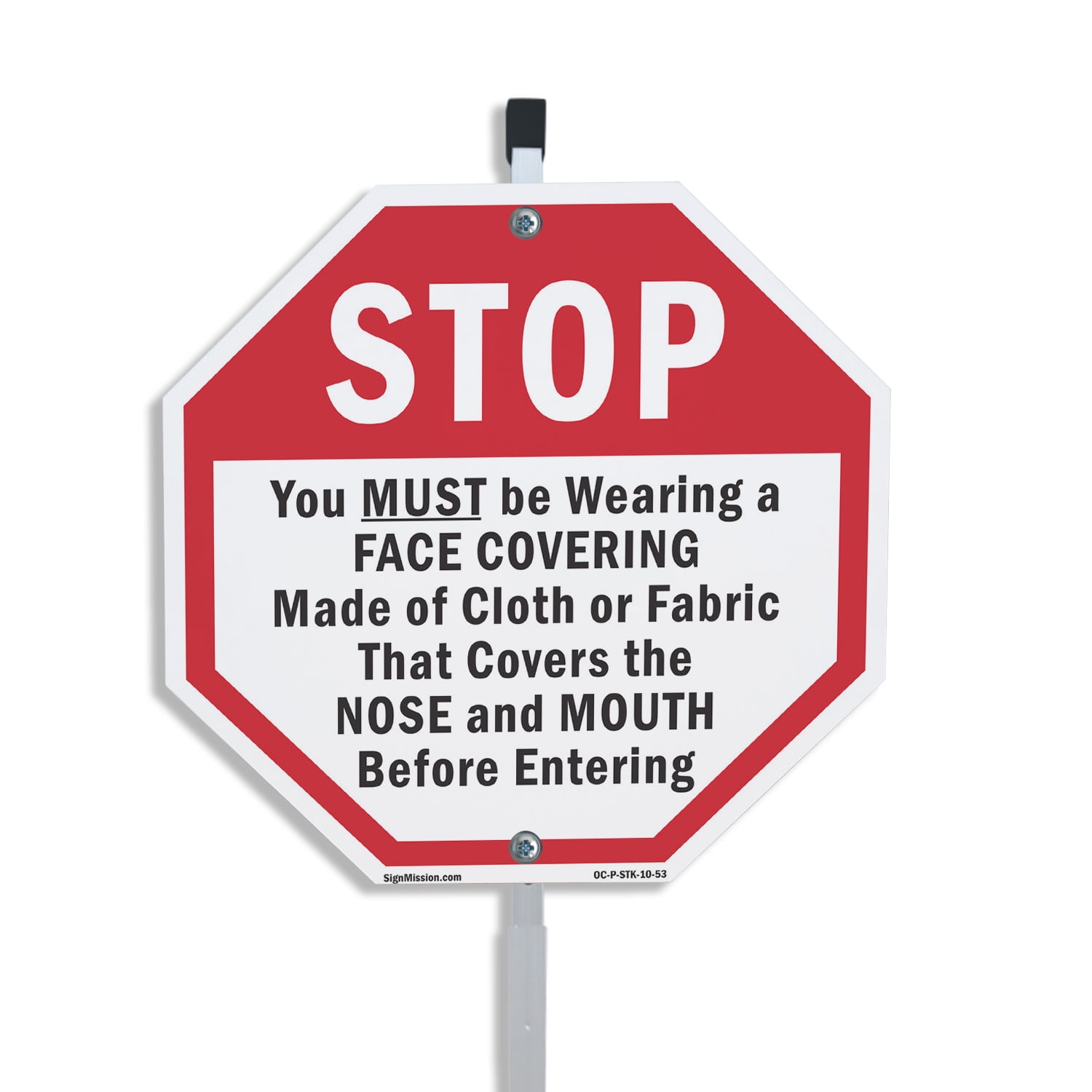 Stop You Must Be Wearing a Face Covering Made of Cloth or Fabric That ...