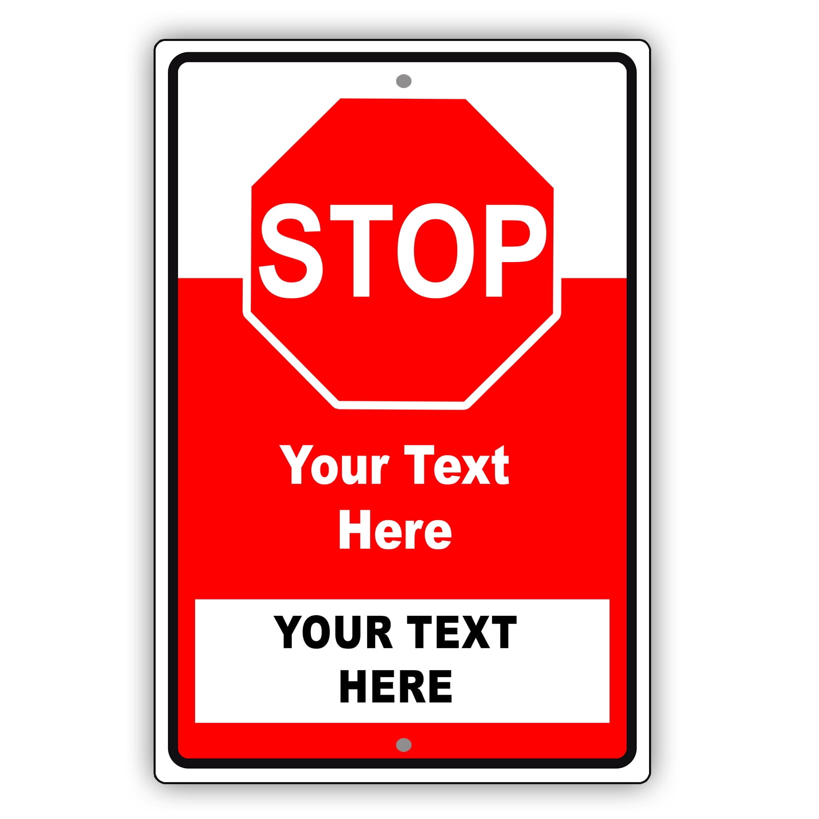 Stop Your Text Here Novelty Display Office Notice Outdoor Health and ...
