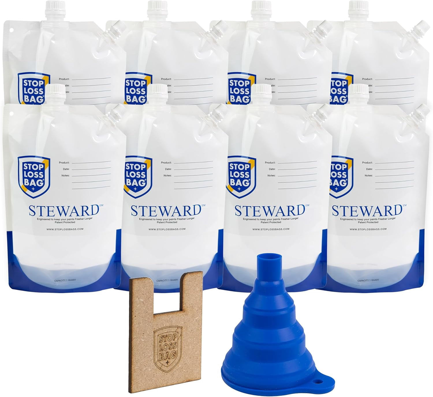 StopLossBags Steward Paint Storage Pack - 8 Reusable Airtight Paint ...