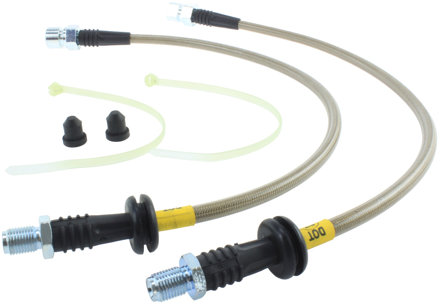 StopTech 950.37005 Stainless Steel Braided Brake Hose Kit Fits 90-95 ...