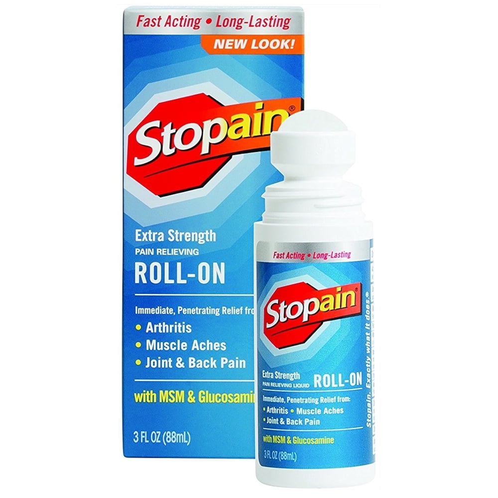 Stopain Extra Strength Pain Relieving Roll-on 3oz Each - Walmart.com