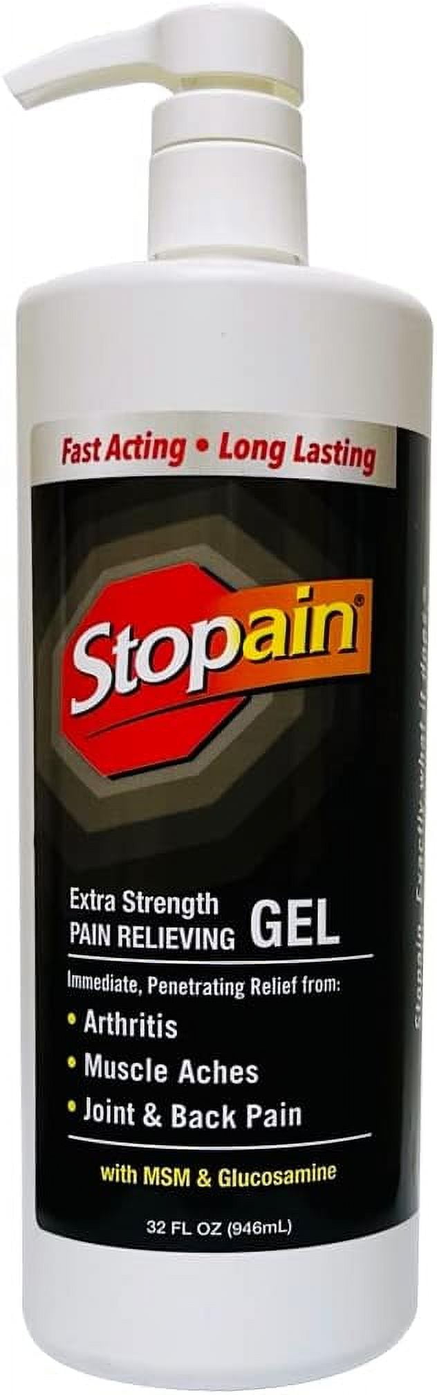 Stopain Pain Relief Gel 32oz, USA Made, Max Strength Fast Acting With ...