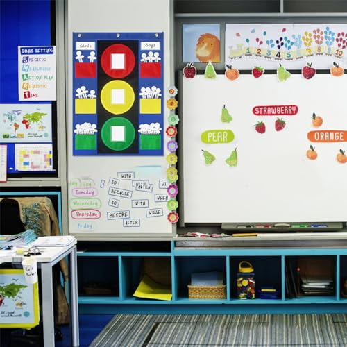 Stoplight Behavior Pocket Chart with Multi Pockets, Easy to Hanging ...