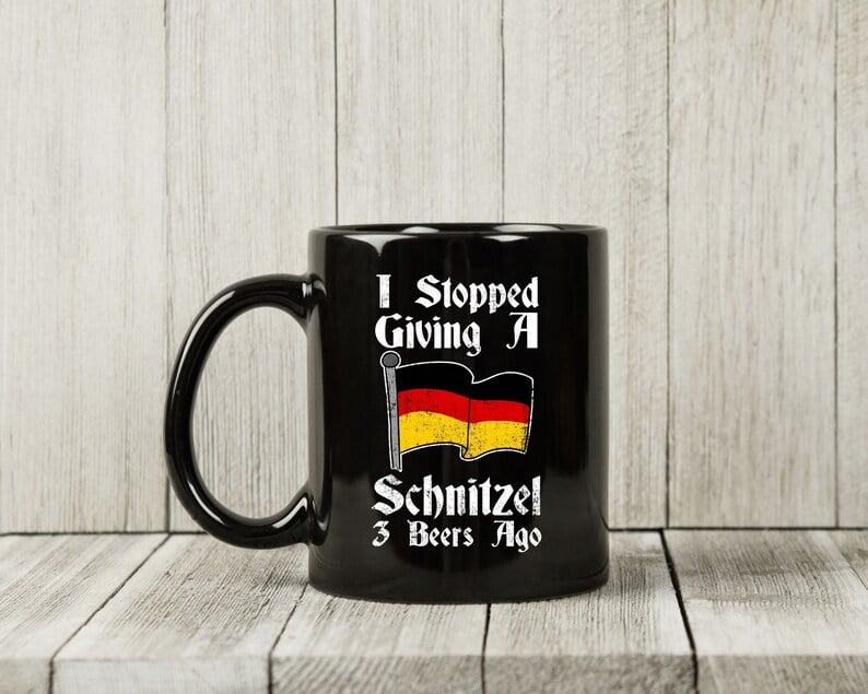 Stopped Giving A Schnitzel 3 Beers Ago Mug – Funny German Beer Lover ...