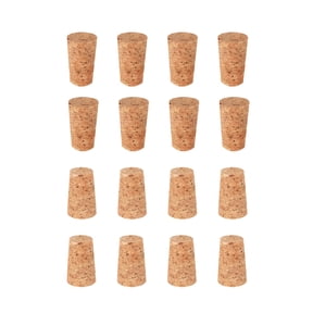 50Pack Small Replacement Cork Stoppers, Wooden Tapered Plugs for Wine ...