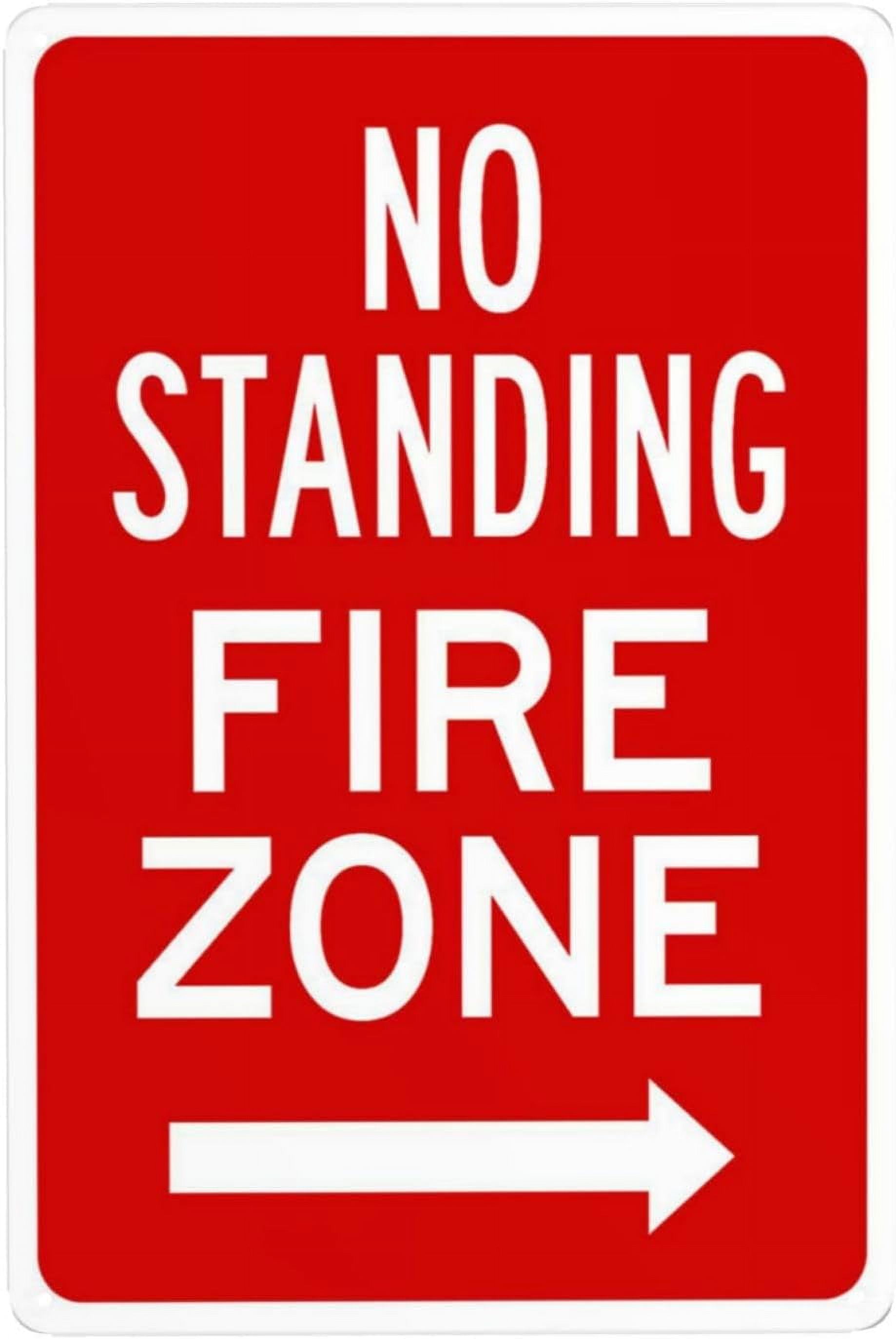 No Stopping Standing Or Parking Between Signs With Arrow Metal Warning ...