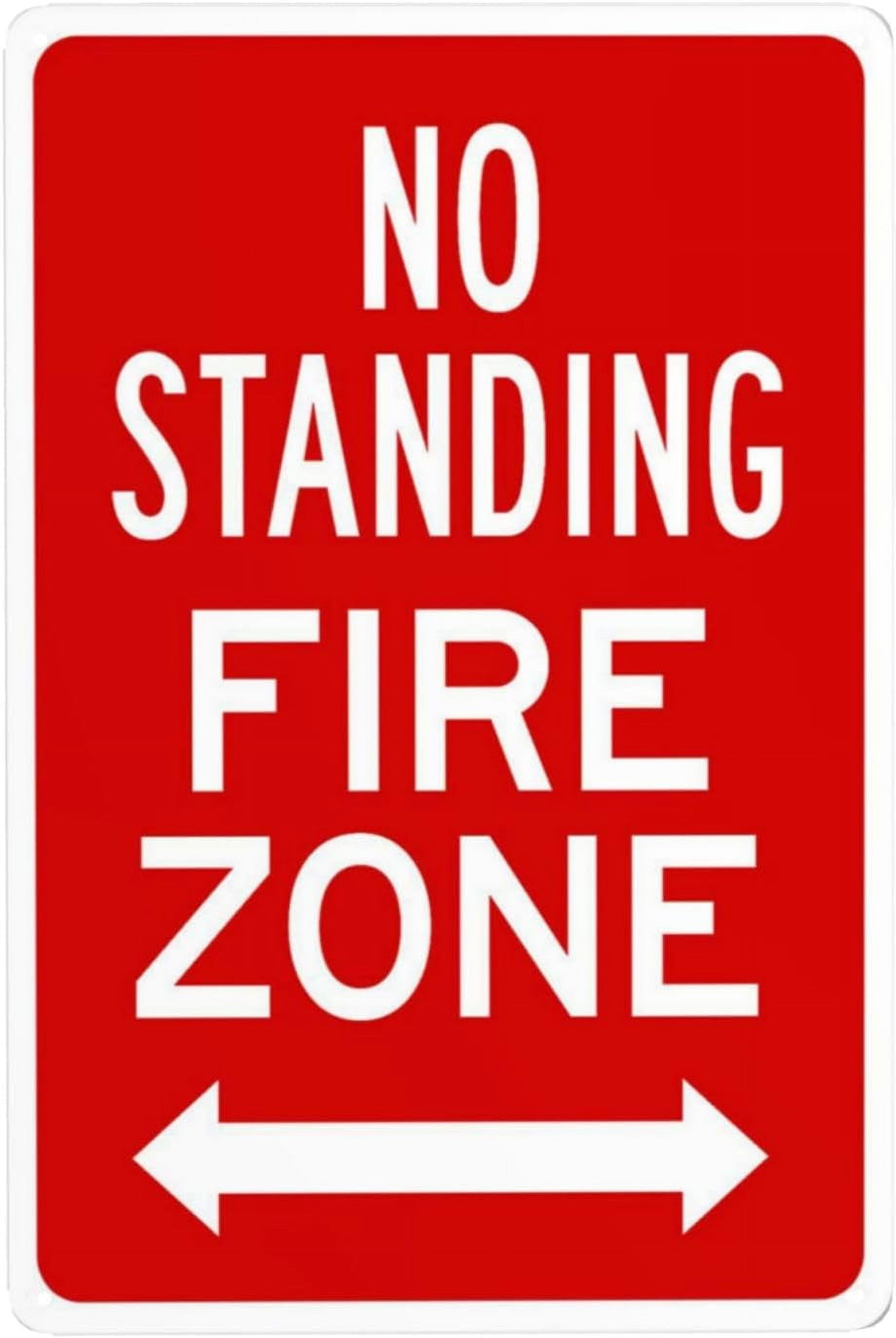 No Stopping Standing Or Parking Between Signs With Arrow Metal Warning ...