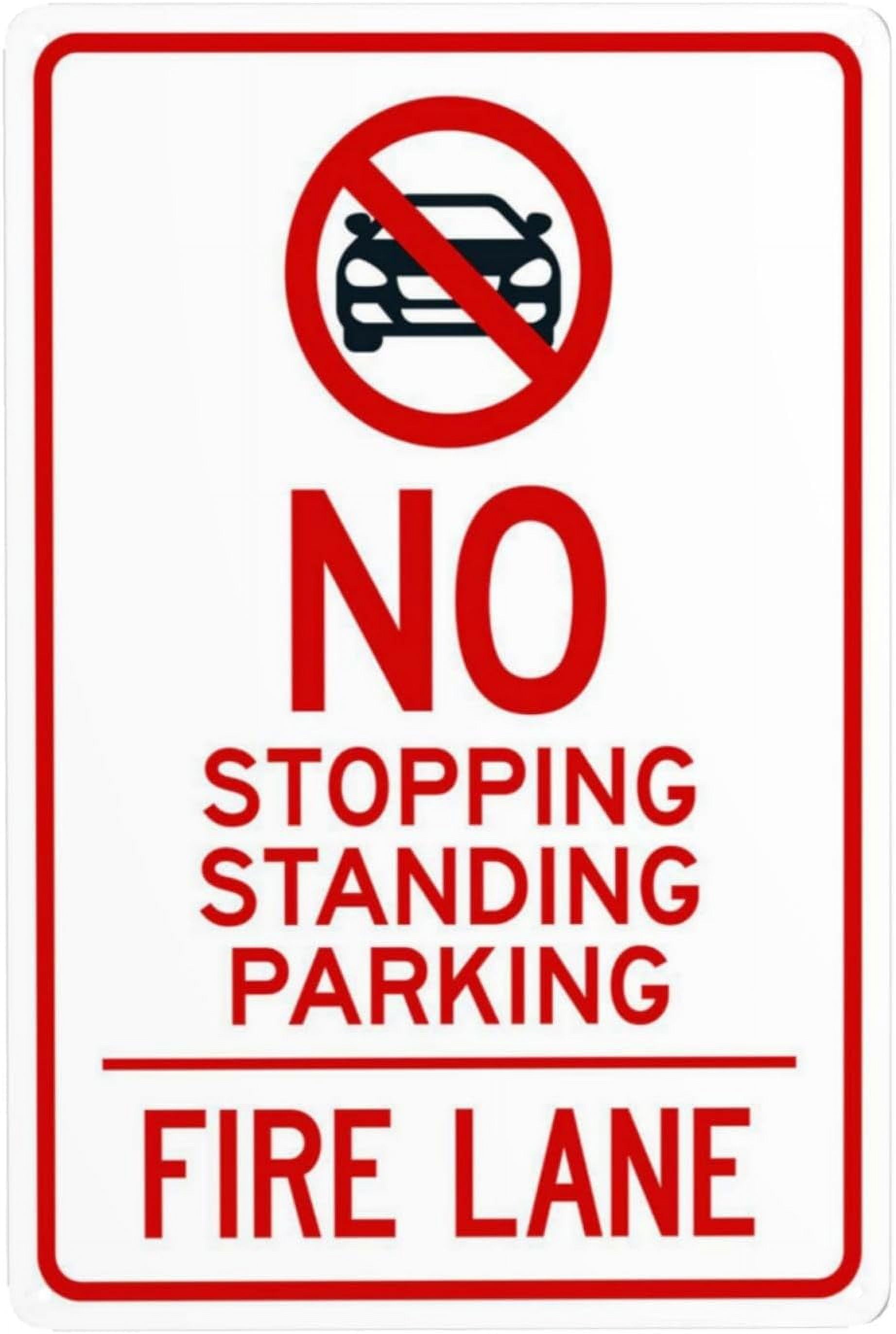 No Stopping Standing Or Parking Between Signs With Arrow Metal Warning ...