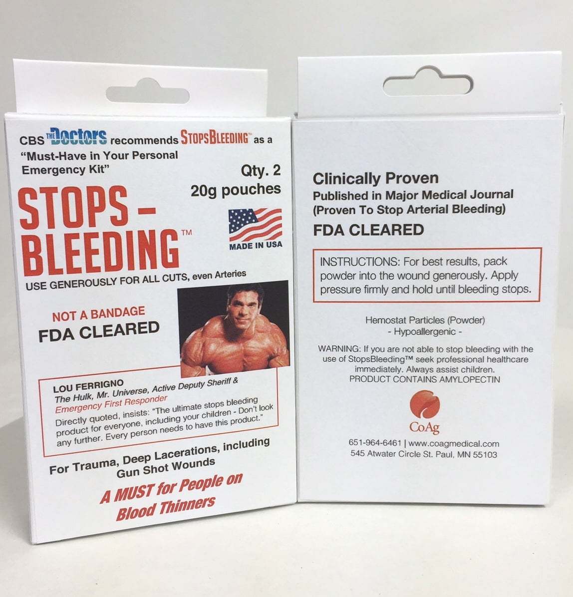 StopsBleeding Organic Blood Clotting Powder for Cuts and Trauma, FDA ...