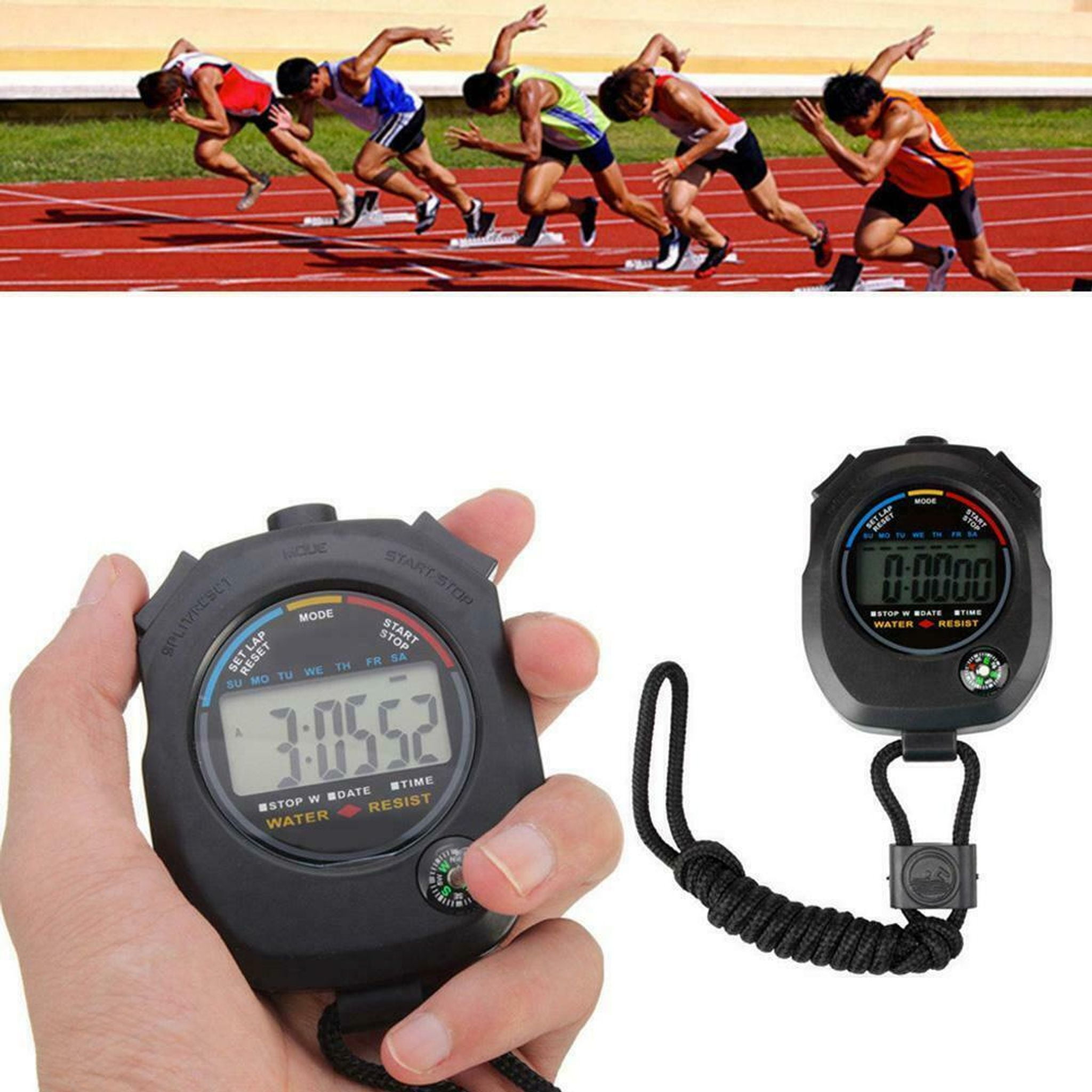 Stopuhr Digital Sport Timer Uhren Multifunktion Taschenuhr - Walmart.com