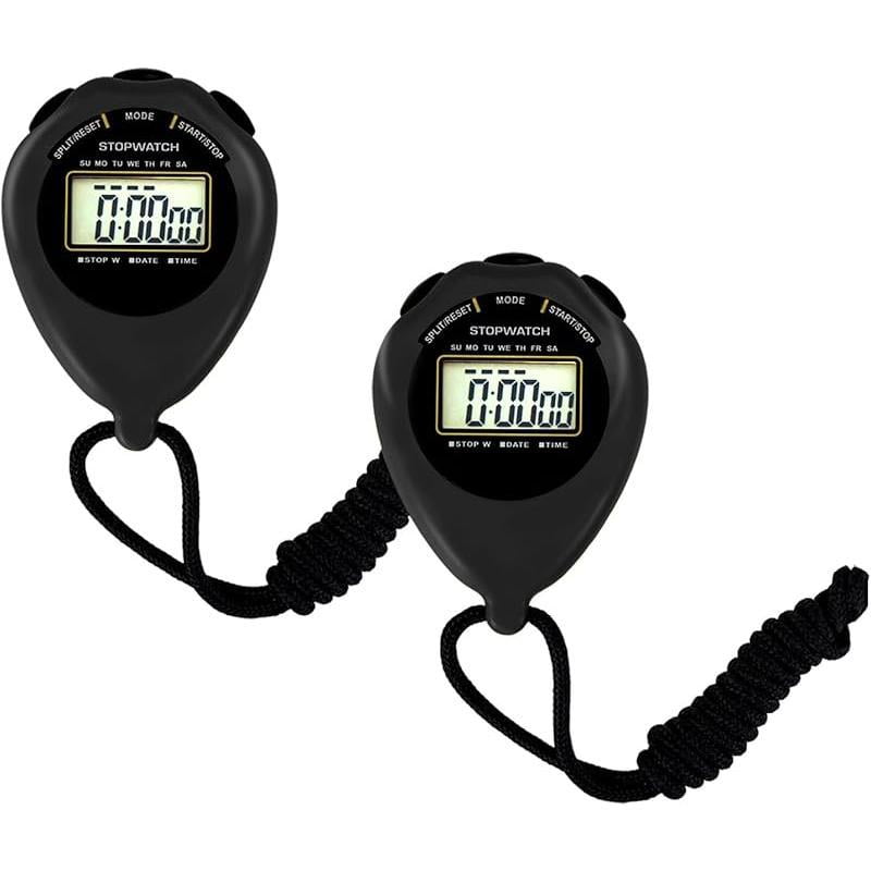 Stopwatch Sport Timer, 2 Pack Large Display Digital Stopwatch Timer ...