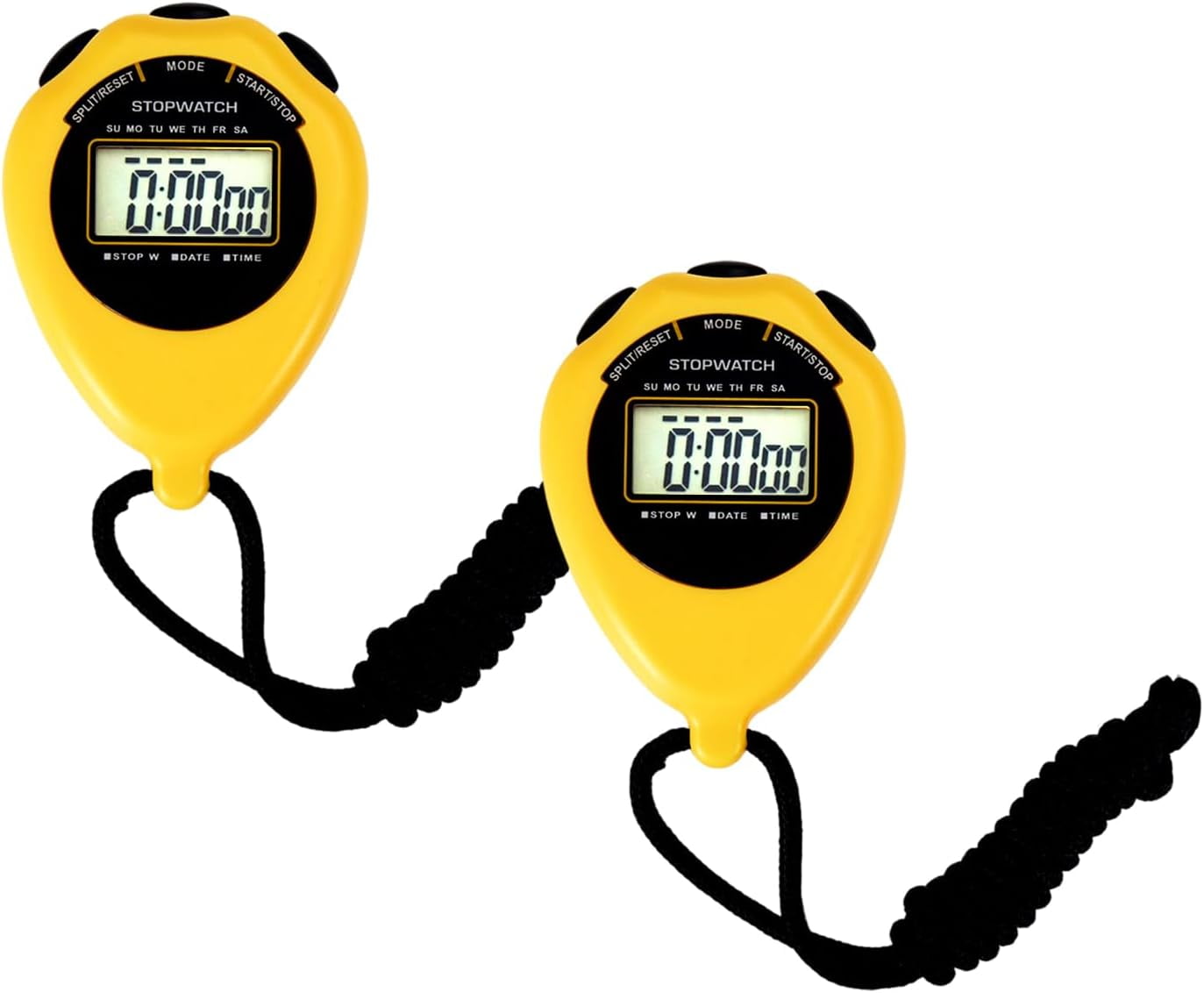 Stopwatch Sport Timer, 2 Pack Large Display Digital Stopwatch Timer ...