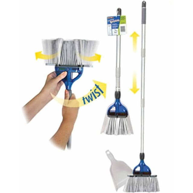 StorMate Broom - Grey and Blue Aluminum Extendable and Collapsible ...