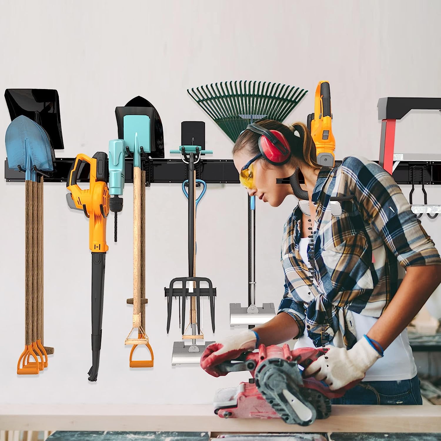 Storaboks Heavy Duty Garage Storage Rack System, Wall Mounted Tool ...