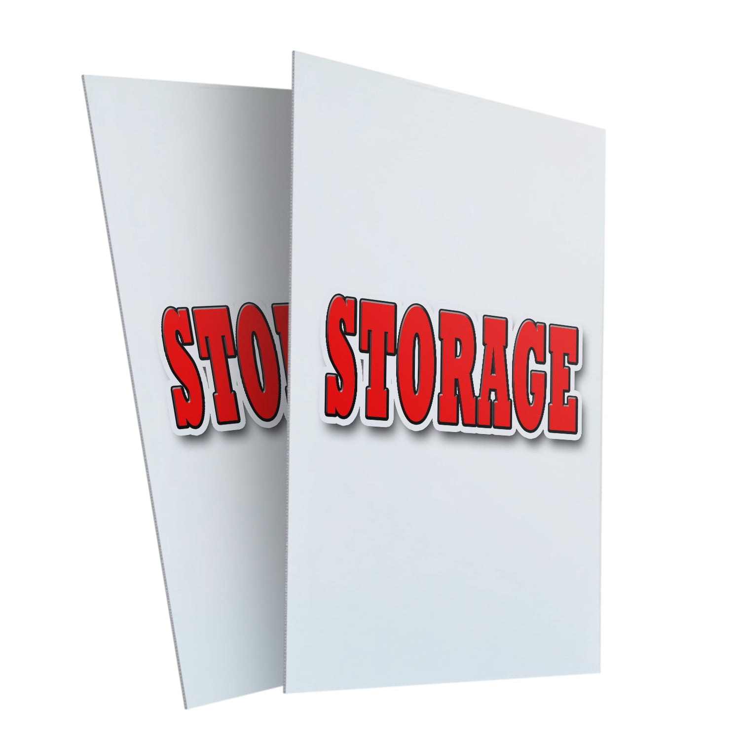 Storage (2-PACK) 24" x 36" Plastic Signs | Sign Insert 4mm Corrugated ...