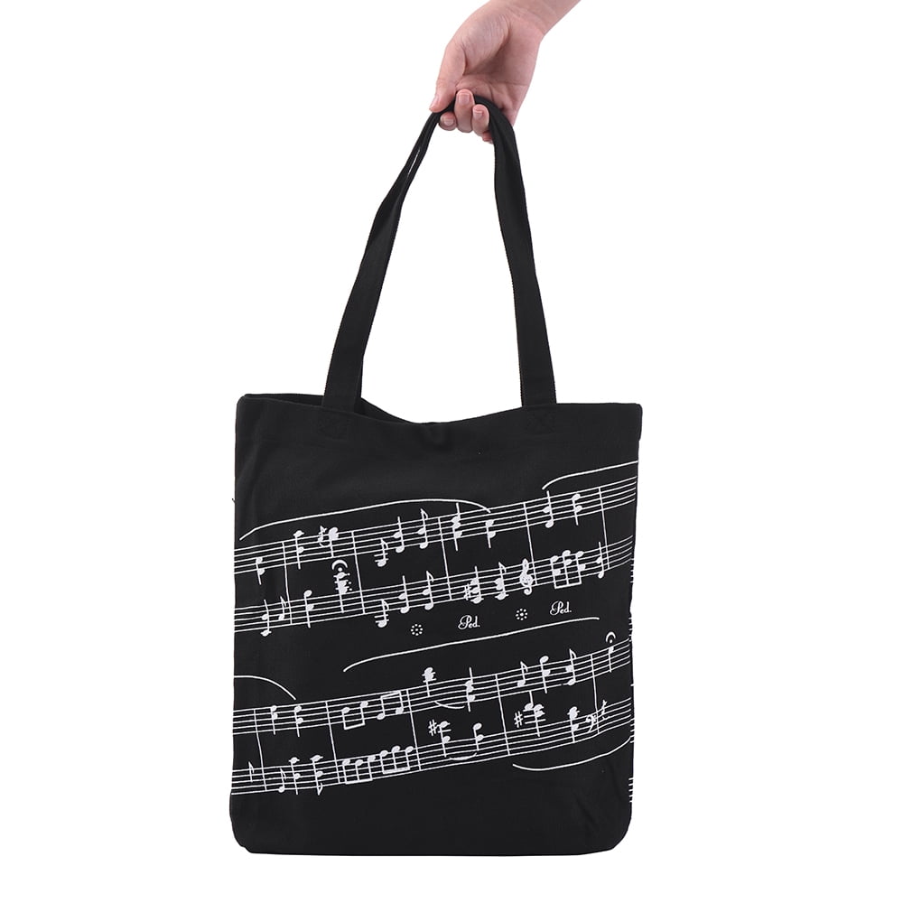 Storage Bag,Cloth Tote Musical Notation Pattern Tote With Tote With ...