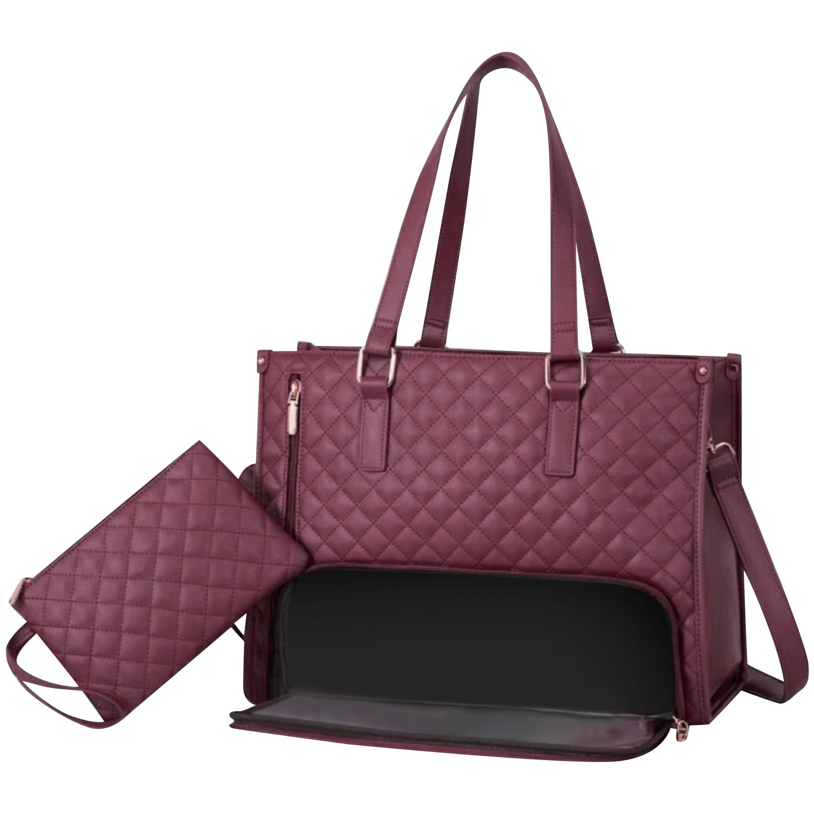 Storage Bags 2 In 1 Lunch Tote Bag For Women, 15.6 Inch Tote Bag With ...