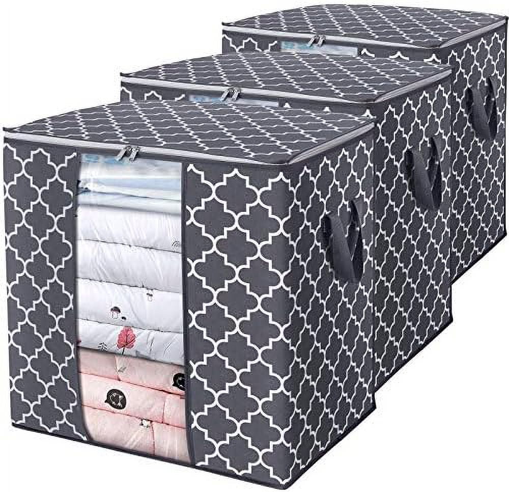 Storage Bags [3 Pack/100L] Large Blanket Clothes Organization and ...