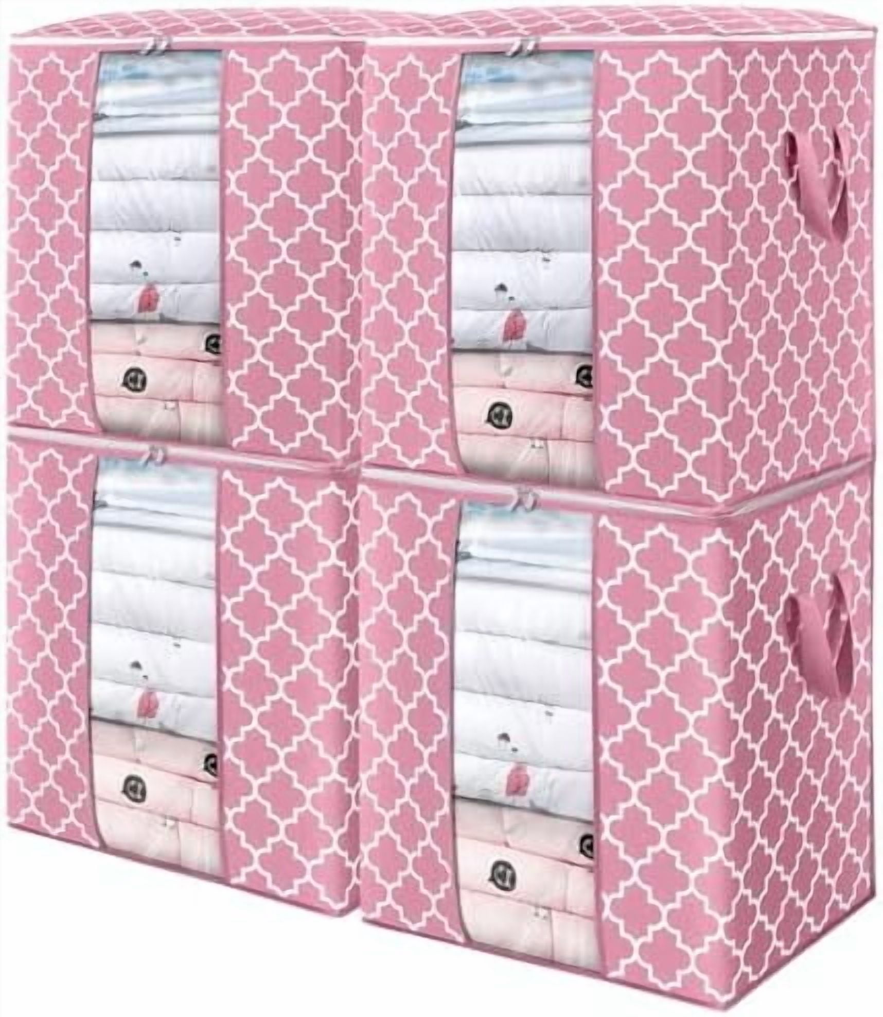 Storage Bags 4 Pack/100L Large Blanket Clothes Organization and Storage ...