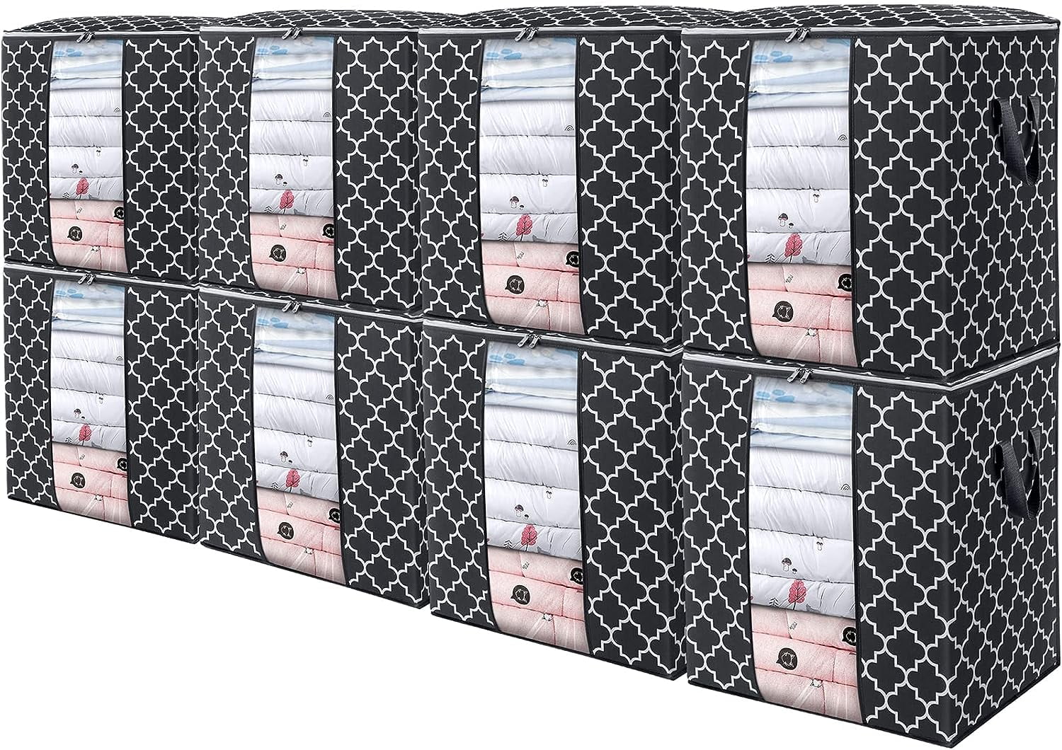 Storage Bags 8 Pack/100L Large Blanket Clothes Organization and Storage ...