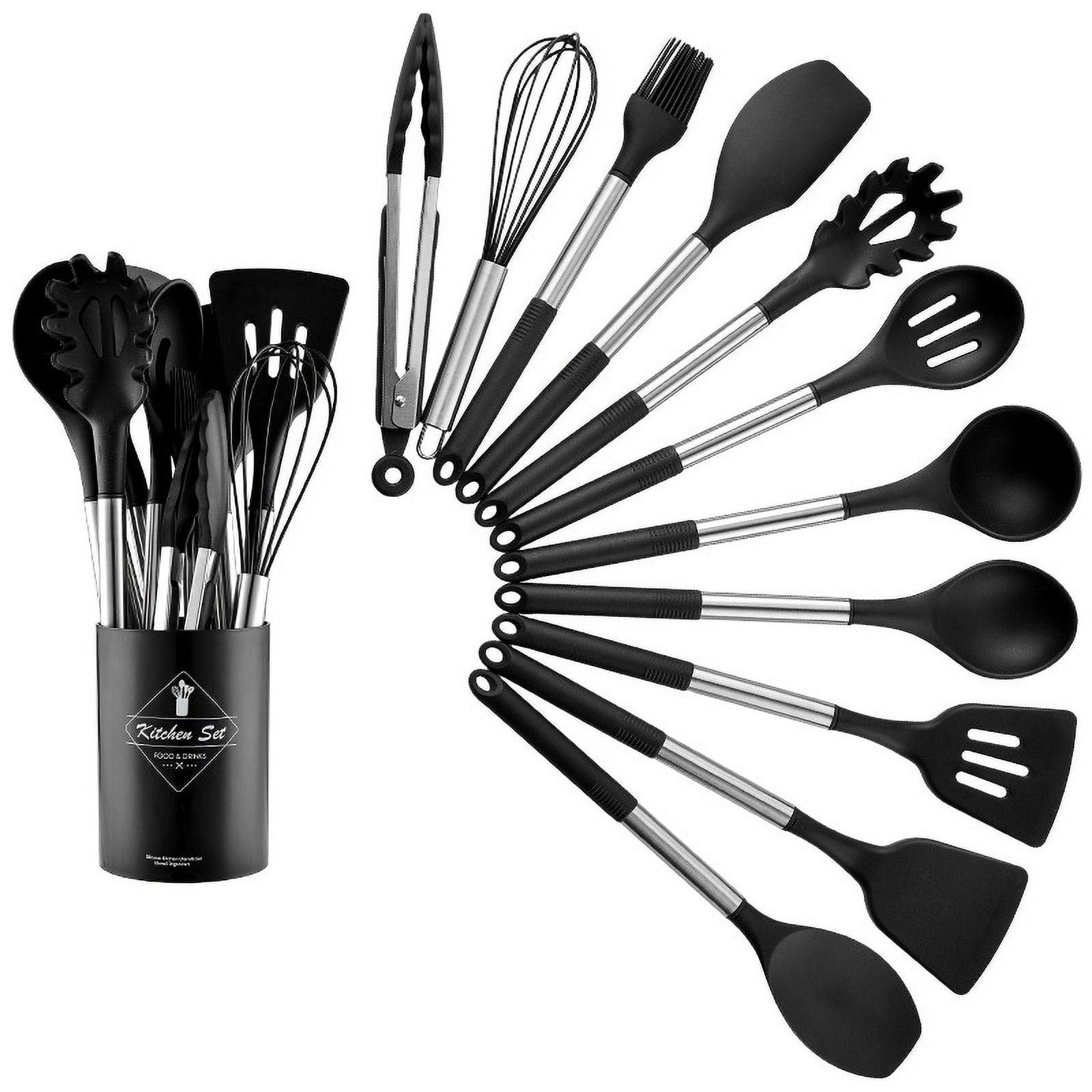Storage Barrel Stainless Steel Pipe Handle Silicone Kitchenware 11 ...