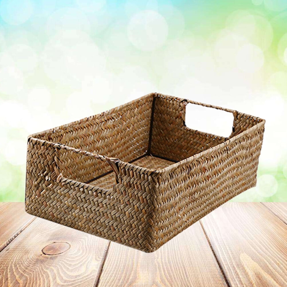 Storage Basket Baskets Woven Bins Wicker Organizerbasket Box ...