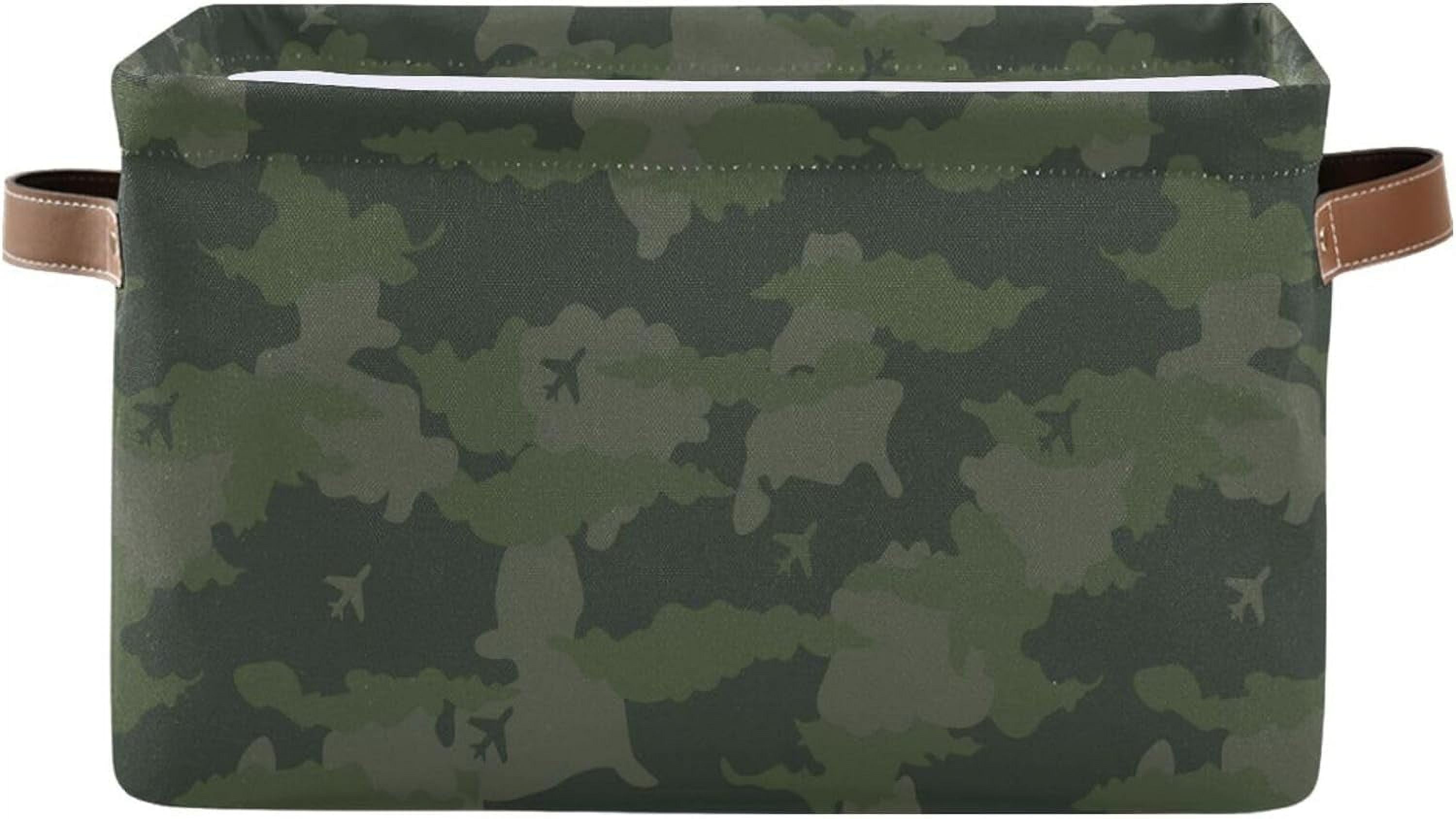 Storage Basket Camouflage Air Green Storage Bin with Handle , Large ...