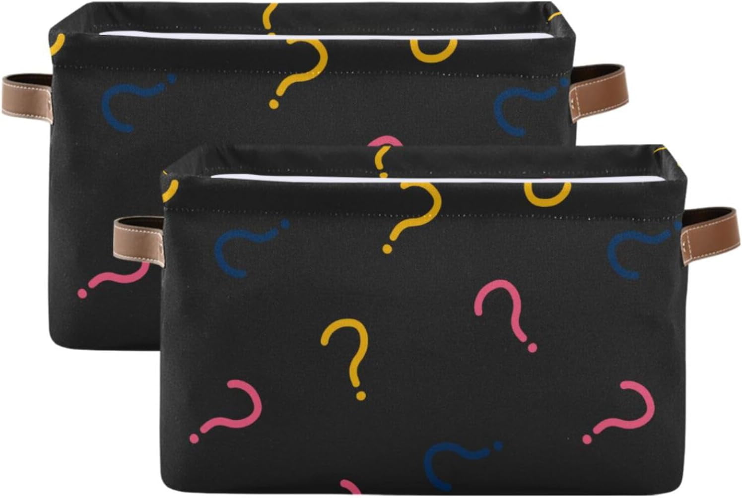 Storage Basket Colorful Question Mark Foldable Canvas Laundry Baskets ...