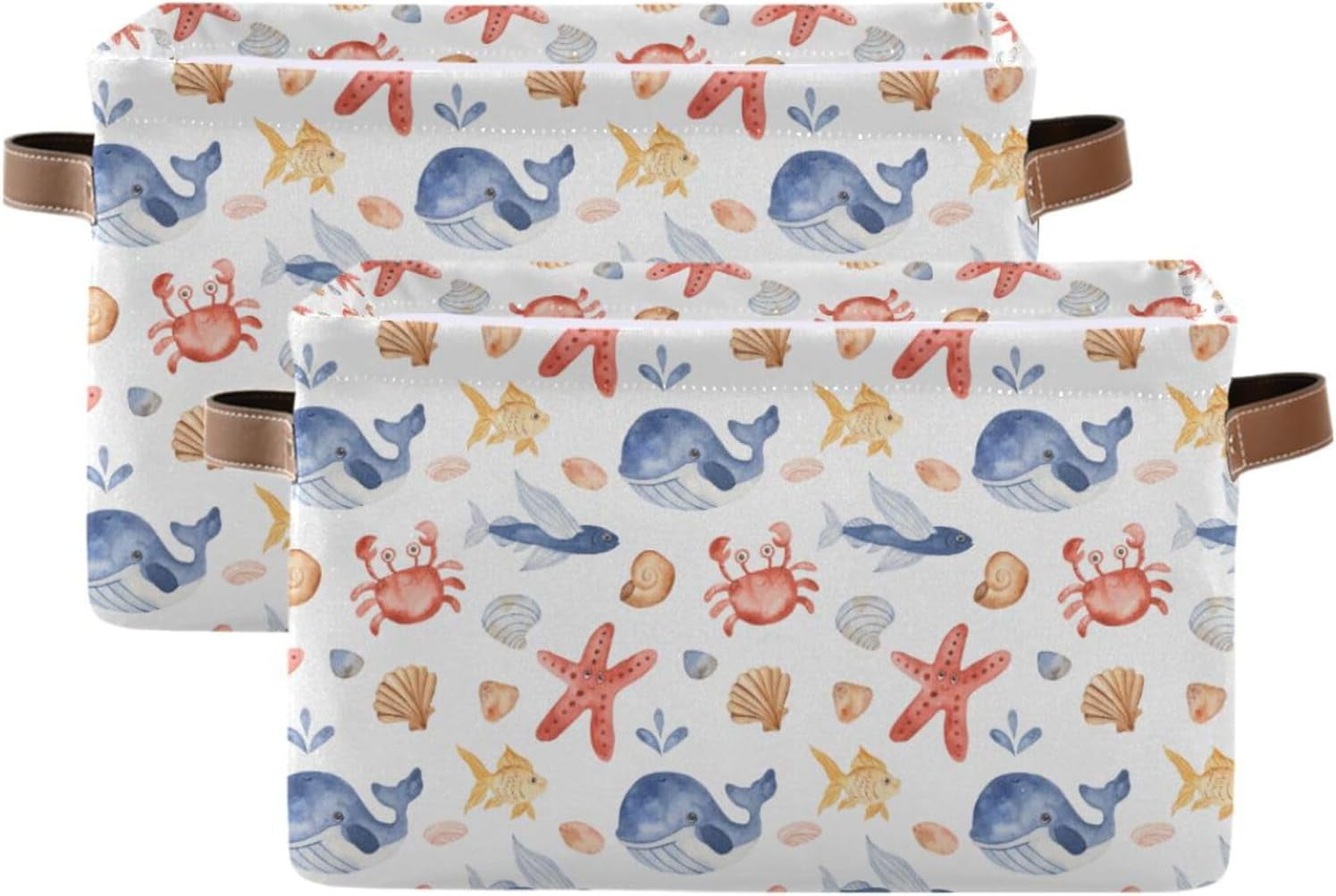 Storage Basket Cute Sea Animal Whale Foldable Canvas Laundry Baskets ...