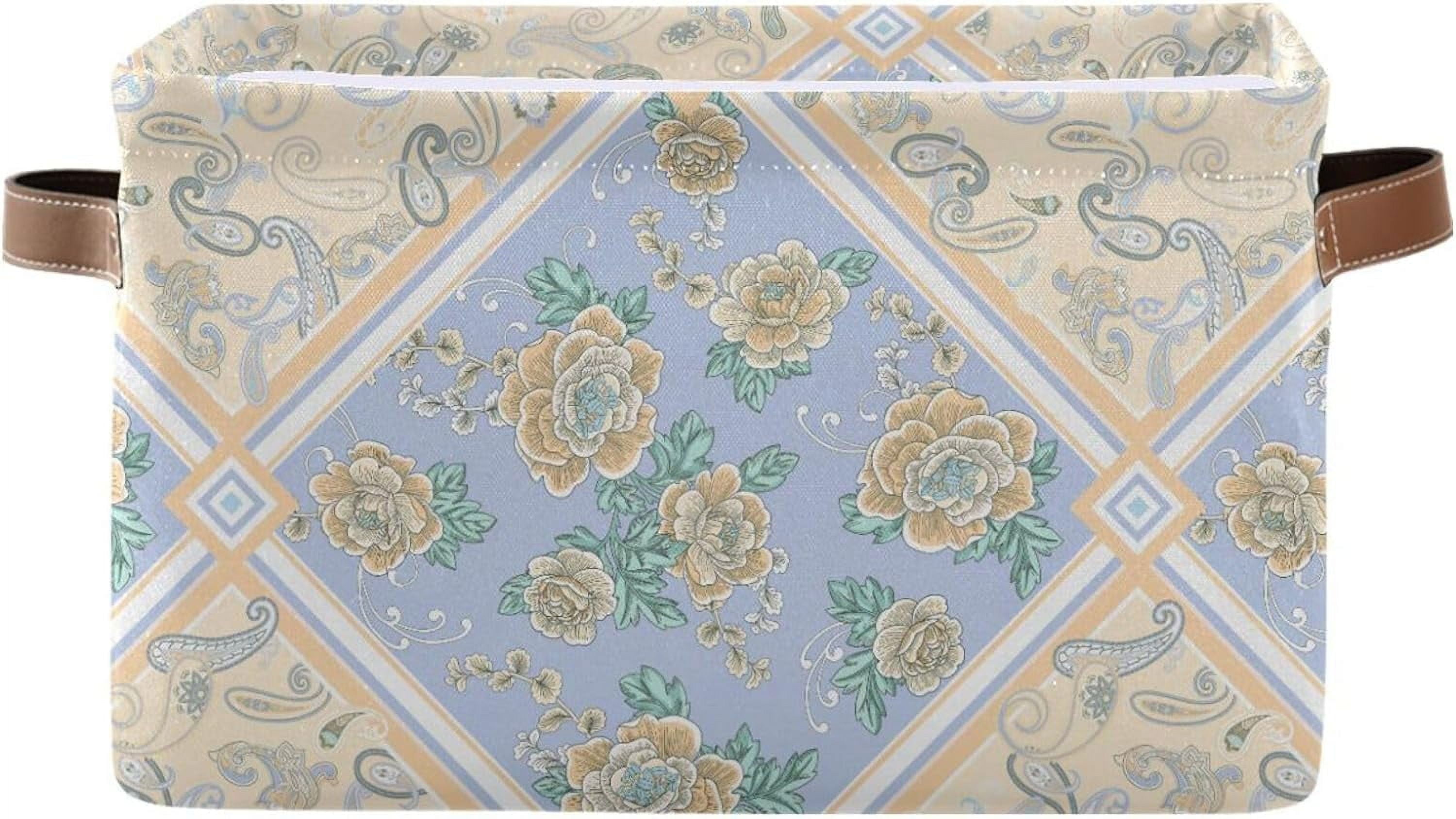 Storage Basket Exotic Flowers Foldable Canvas Laundry Baskets Bin ...