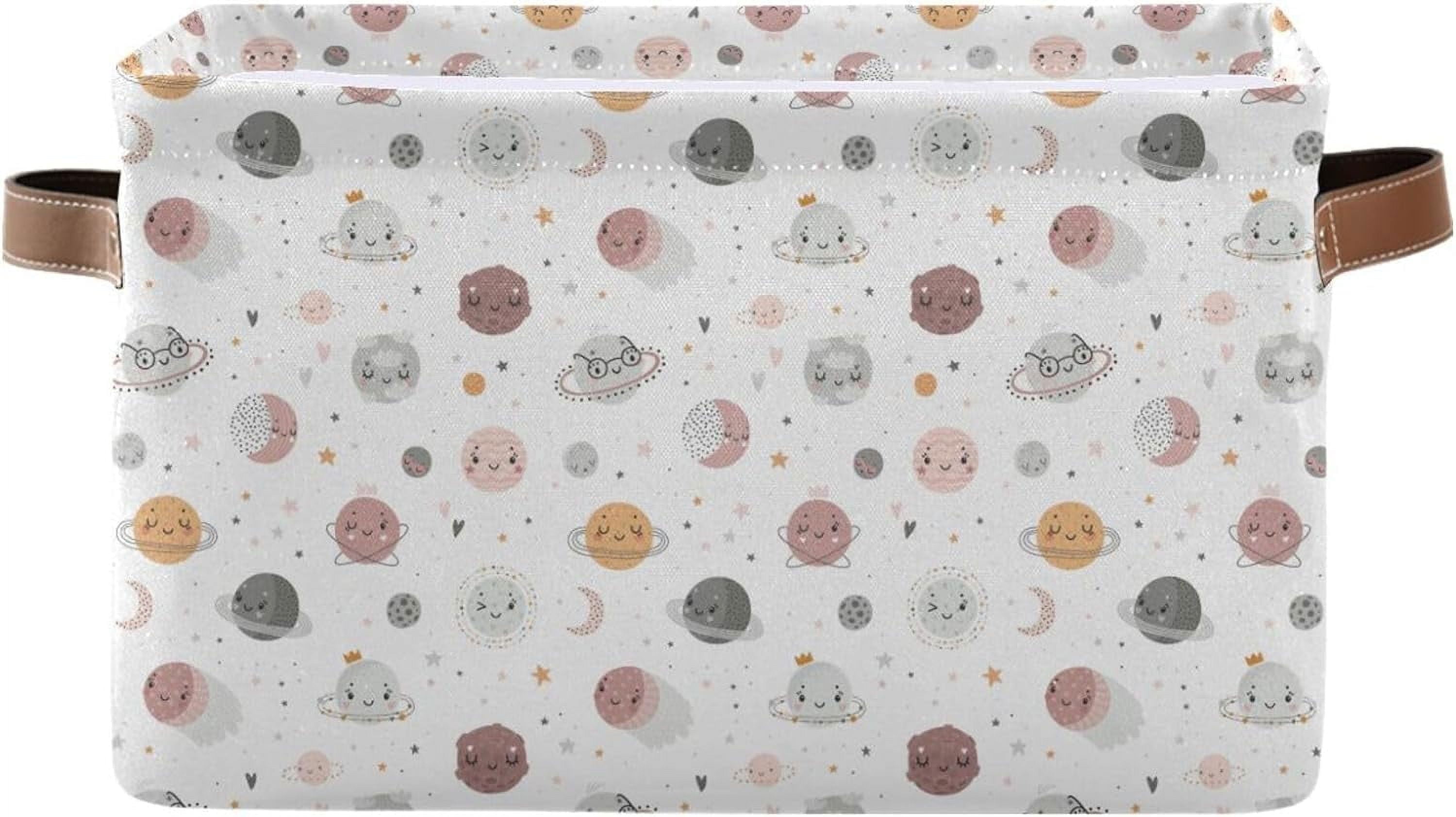 Storage Basket Galaxy Space Planets Storage Bin with Handle , Large ...